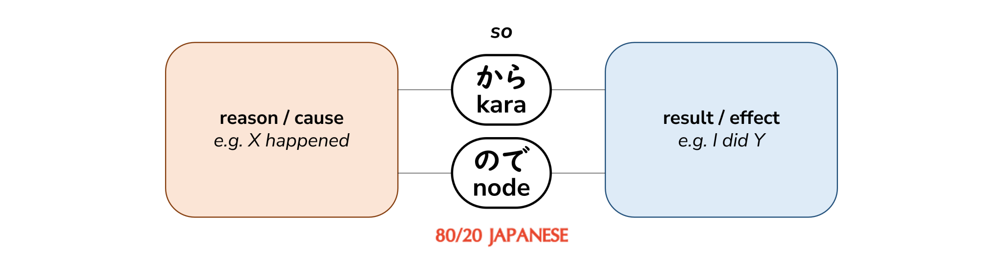 How to say "so" and "because" in Japanese - 80/20 Japanese